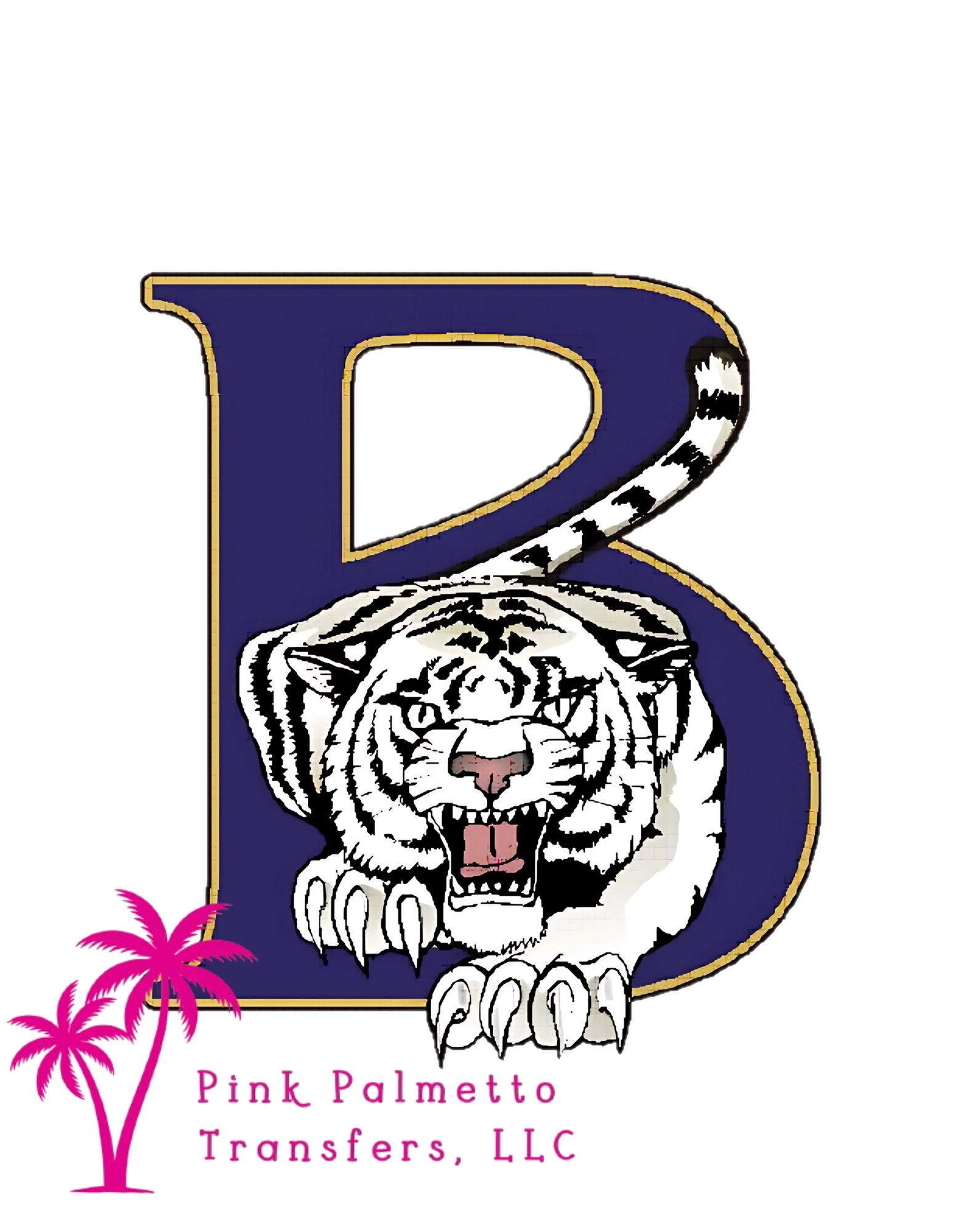 Bengal 12" DTF Transfer – Pink Palmetto Transfers